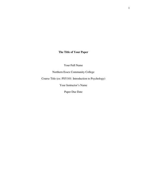 APA Style Student Paper Template 7th Edition | Alfredo | uDocz