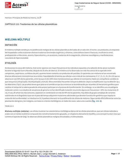 MIELOMA MÚLTIPLE | Dayana | uDocz