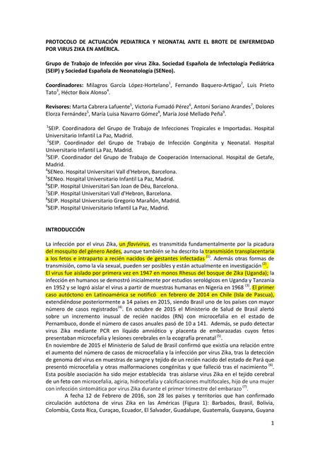 PROTOCOLO ZIKA 22 2 16 1 | Dra. Yamileth Prieto | uDocz
