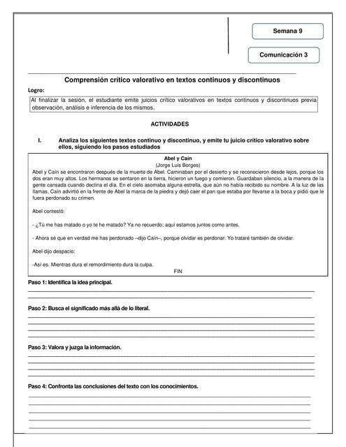 Flashcards de Guía9 Comprensión crítico valorativo en textos continuos ...