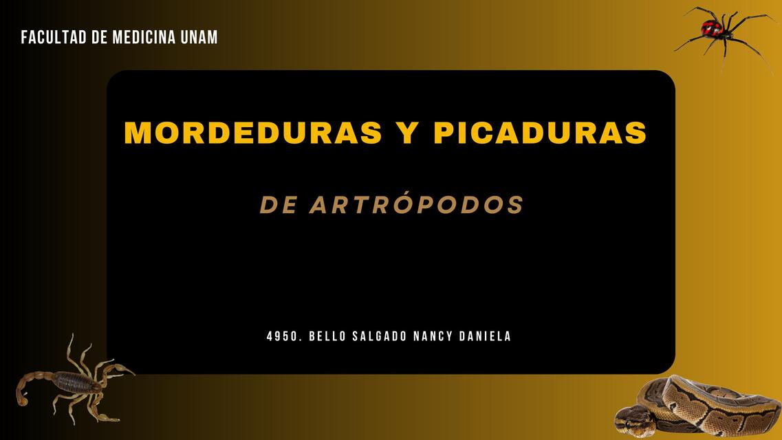 Mordeduras y picaduras de artrópodos | Nancy | uDocz