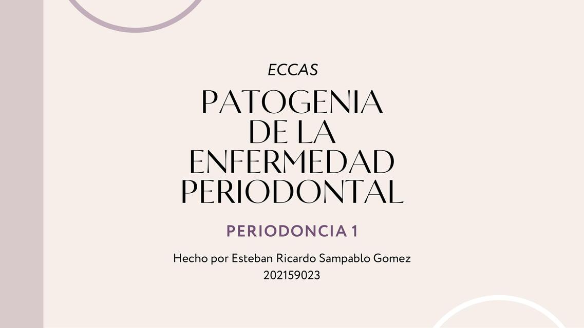 patogenia de la enfermedad periodontal | Esteban | uDocz