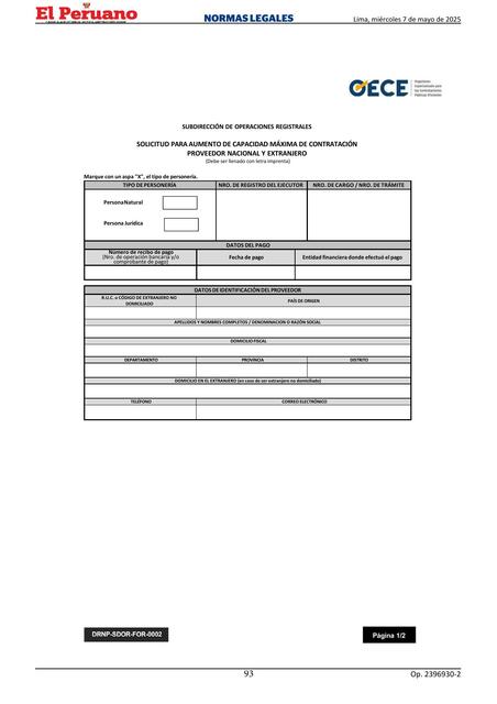 Formulario a presentar | Concax | uDocz