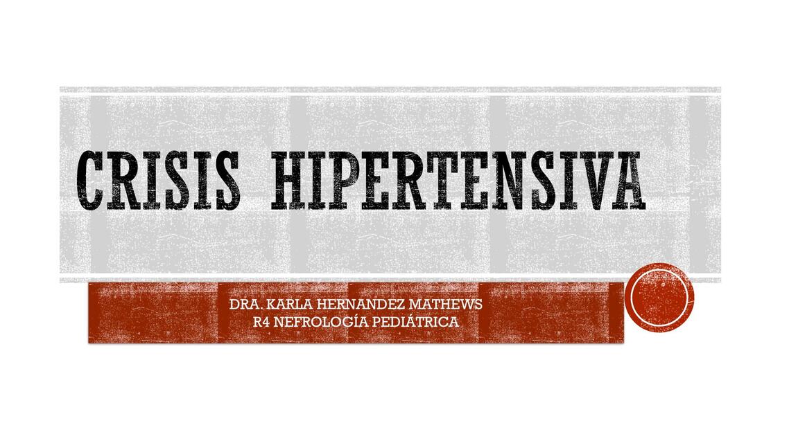 Crisis hipertensiva HOY | Karda | uDocz