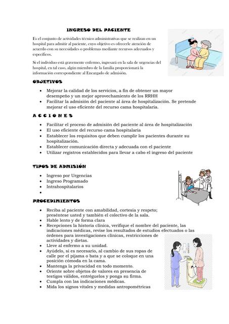 INGRESO Y ALTA DEL PACIENTE | GARY | uDocz