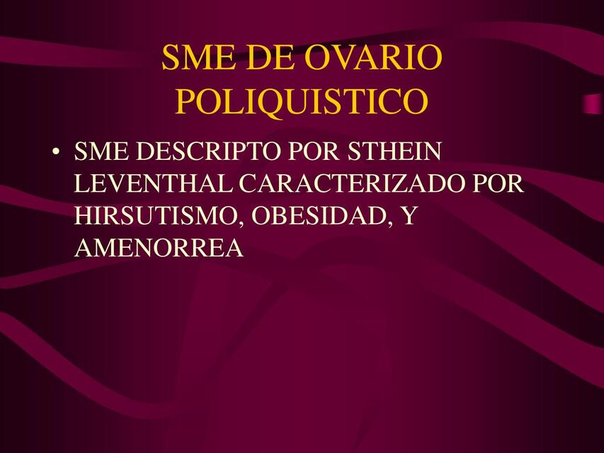 SME DE OVARIO POLIQUISTICO | Cinthia Evelyn Chávez | uDocz