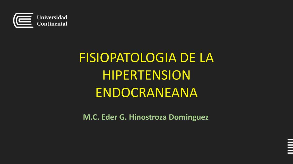 FISIOPATOLOGIA DE LA HIPERTENSION ENDOCRANEAL PDF | FRANCINI CUYUTUPAC ...