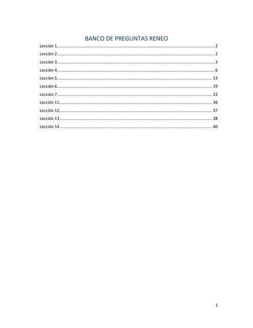 RENEO BANCO DE PREGUNTAS | Enrique | uDocz