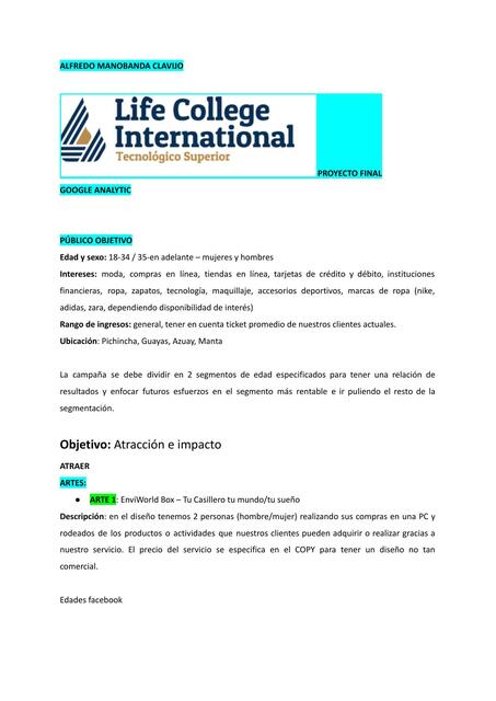 Proyecto Final Alfredo Manobanda | alfredo manobanda | uDocz