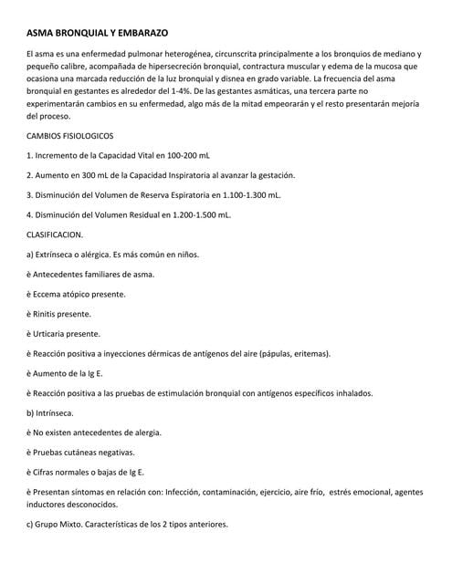 asma bronquial y embarazo | RoseMedScience ( Rose Mary Favier ) | uDocz