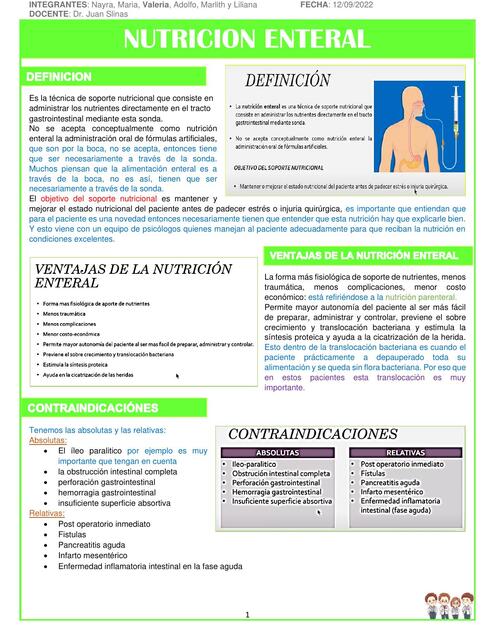 Nutrición enteral | Mar LV | uDocz