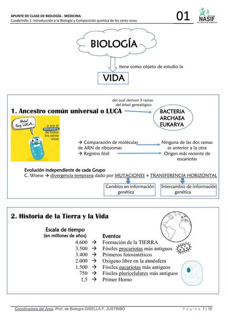 Introducción a la Biología y Composición química de los Seres Vivos ...