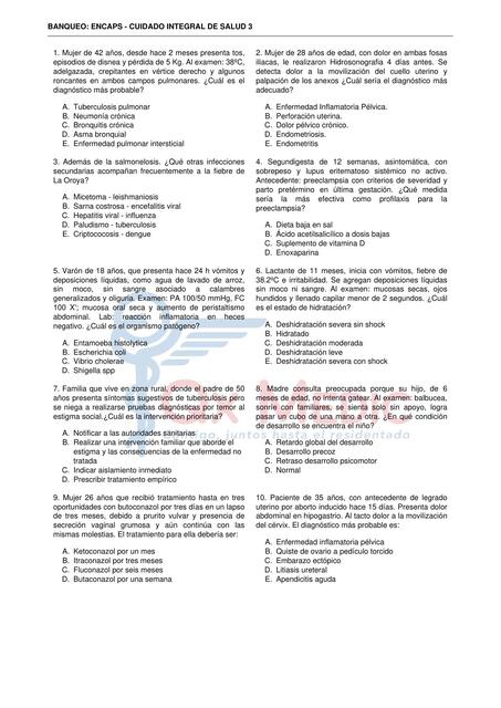 Banco ENCAPS Cuidado Integral N°3 - Qx Medic | Andrea Llanqui García | uDocz