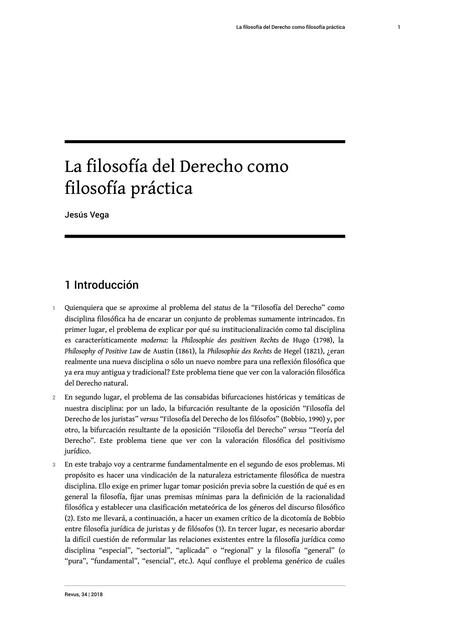 La filosofía del Derecho como Filosofía Práctica | Aldair Preciado | uDocz