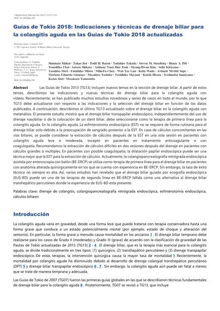 Guías de Tokio Indicaciones y técnicas de drenaje | Jefferson Tenemea | uDocz