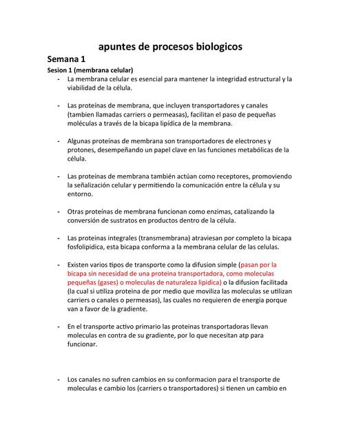apuntes de procesos biologicos | Luis | uDocz