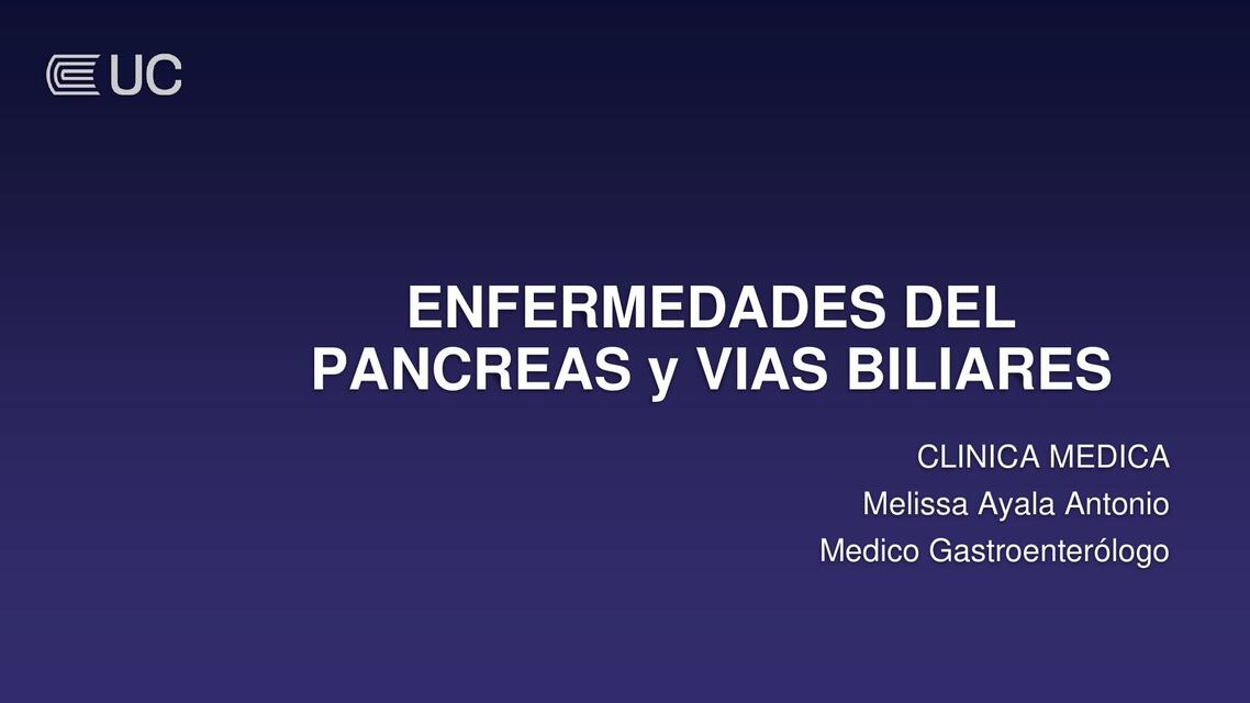 5 ENFERMEDADES DEL PANCREAS Y VIAS BILIARES | Rossy Estrada | uDocz