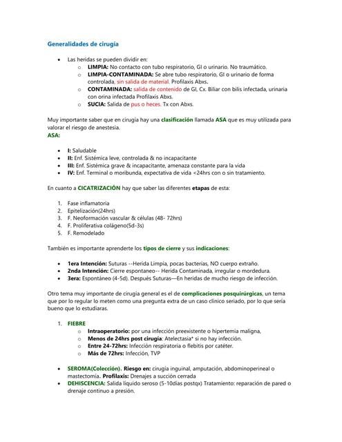 PERLAS CTO CIRUGIA GENERAL Y DIGESTIVO | Conceptosmedicina | uDocz