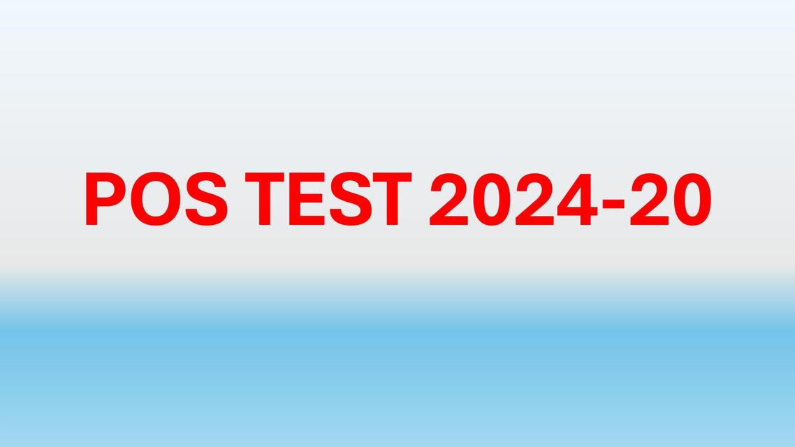 POS TEST 20 | HANS STEFANO | uDocz