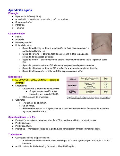 Apendicitis aguda | Doctora Any | uDocz