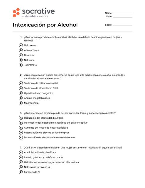 Intoxicación por Alcohol | ASTRID SOLANCH ORIUNDO MEDINA | uDocz