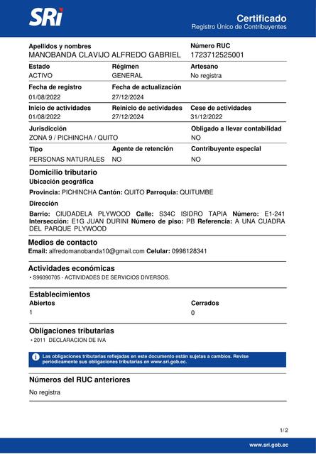 RCR | alfredo manobanda | uDocz