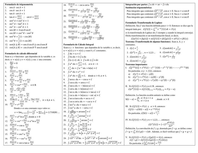 Formulario EcuacionesDiferenciales | James Rogers | uDocz