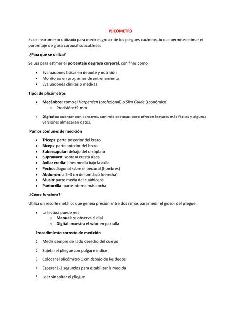 PLICÓMETRO | Mel | uDocz