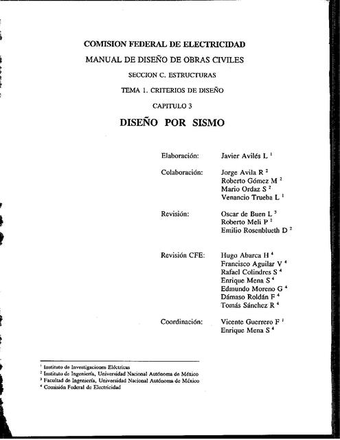 CFE 93 Diseño por Sismo | eder morales | uDocz
