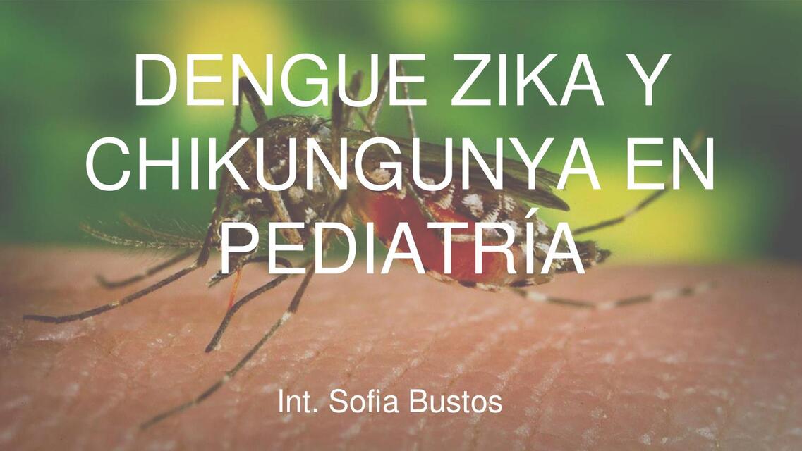 DENGUE ZIKA Y CHIKUNGUNYA EN PEDIATRÍA 2025 | Sofia Bustos | uDocz