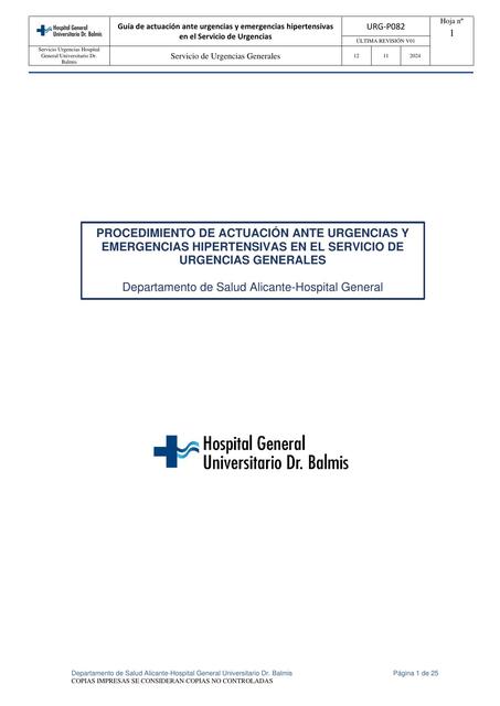 URG P082 Guia de actuación ante urgencias y emerge | junior rafael ...