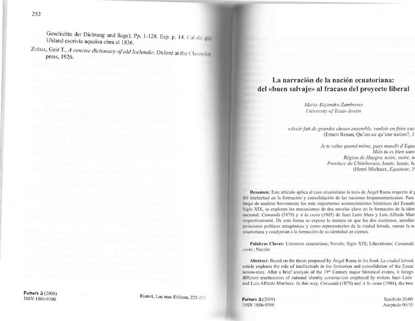 La narracion de la nacion ecuatoriana de | alfredo manobanda | uDocz