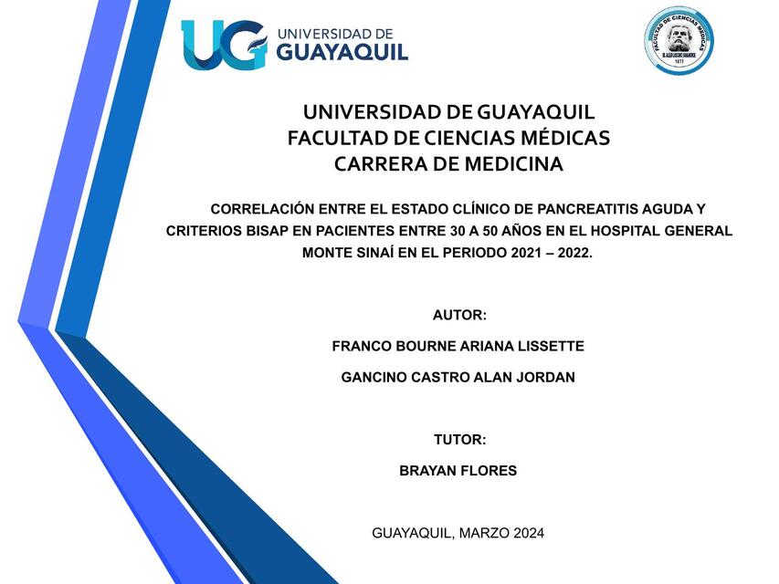 PANCREATITIS AGUDA Y CRITERIOS BISAP TESIS | Dopadocs | uDocz