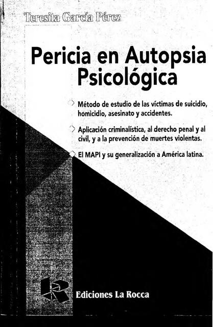 Pericia en Autopsia Psicológica victimas de suici | Nirma C | uDocz