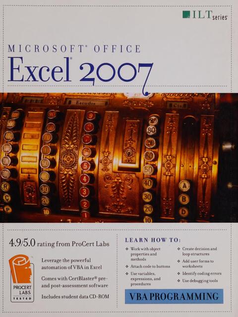 Excel Vba Programming Certblaster Student Manual A | Juan Caraballo | uDocz