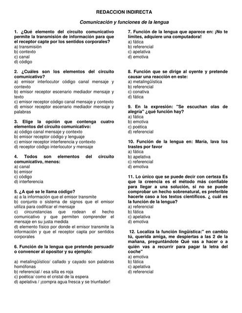 redaccion indirecta Exani ii | Damaris | uDocz