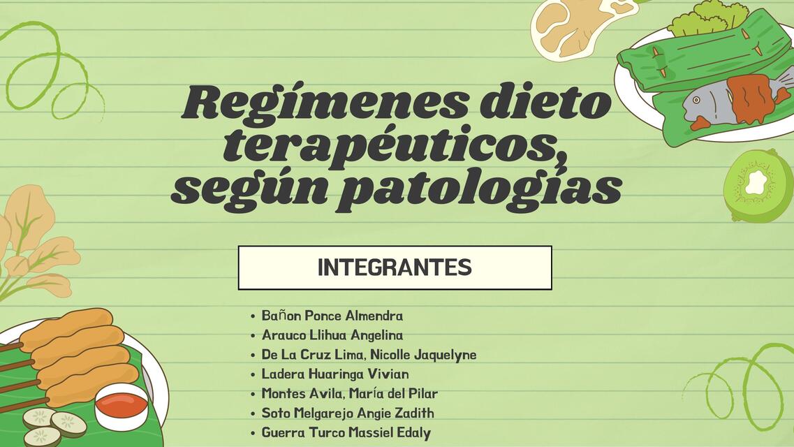Regímenes dieto terapéuticos según patologías | MASSIEL EDALY GUERRA TURCO | uDocz