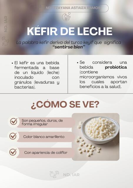 K FIR DE LECHE BENEFICIOS Y ELABORACI N CASERA ITZAYANA ASTAIZA