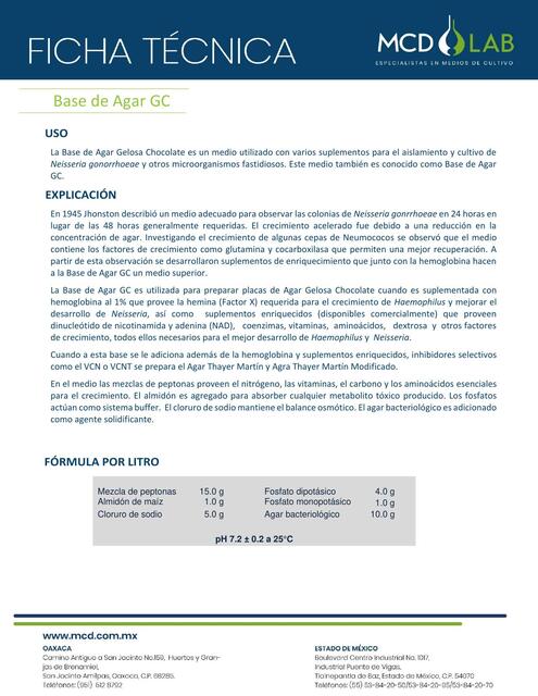 FT Base de Agar GC | Jesus Rivera | uDocz