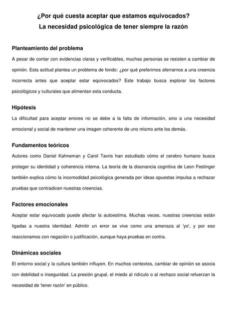 La necesidad de tener siempre la razón (por qué cuesta cambiar de ...