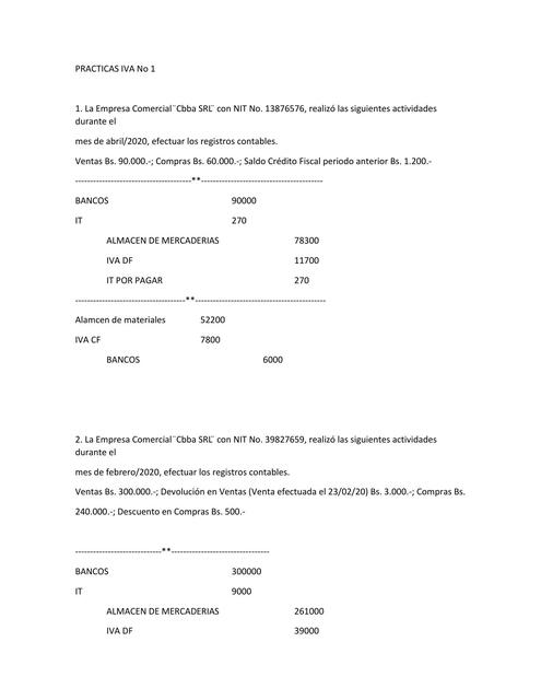PRACTICAS IVA No 1 | Edwin | uDocz