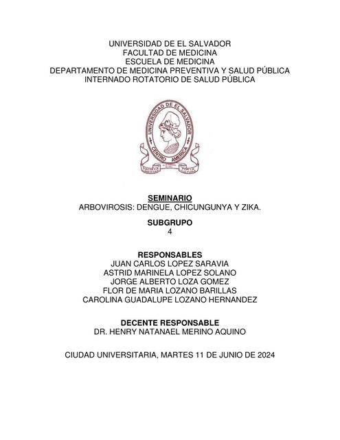 ARBOVIROSIS DENGUE CHICUNGUNYA Y ZIKA | Ared | uDocz