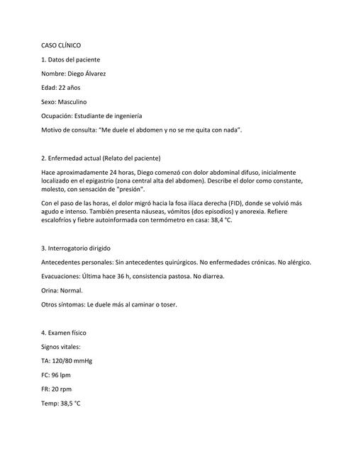 caso clínico apendicitis | magaly | uDocz