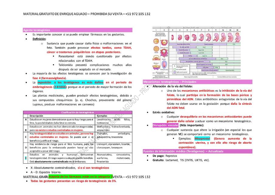 RESUMEN TEO 20 FARMACOLOGIA TOCOLITICOS OXITOCICOS | Enrique Aguado | uDocz