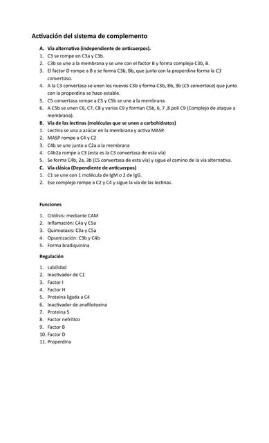 Sistema de complemento | César | uDocz