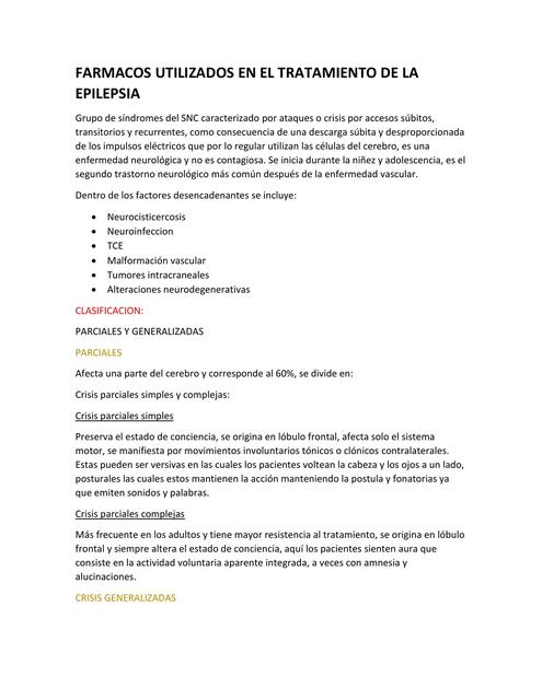 FARMACOS UTILIZADOS EN EL TRATAMIENTO DE LA EPILEP | Alejandro Morales ...