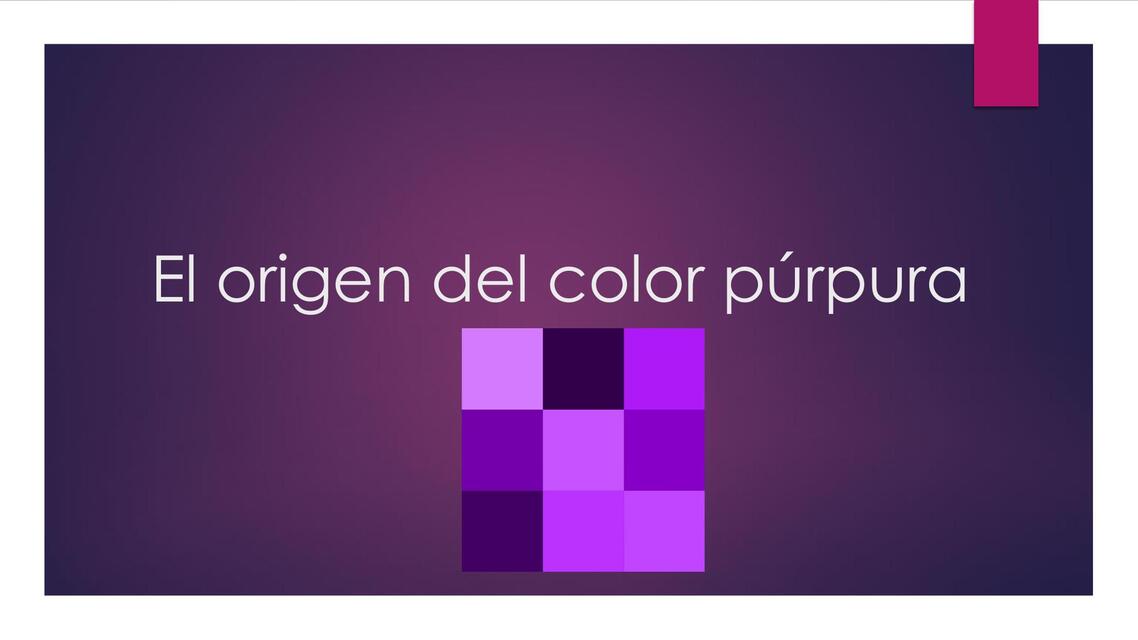El origen del color púrpura | Milagros | uDocz