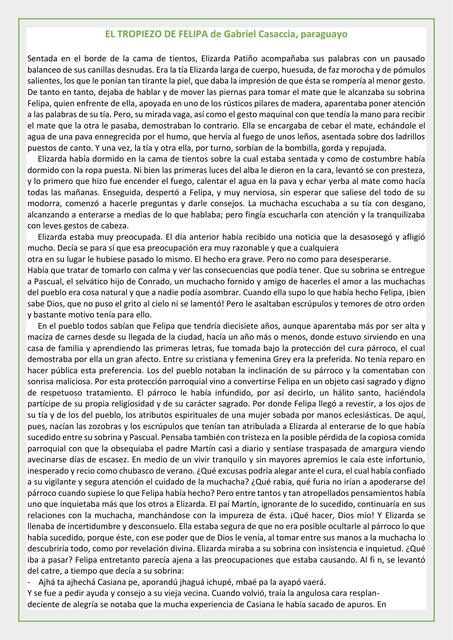 El Tropiezo de Felipa de Gabriel Casaccia | Messig | uDocz