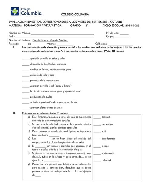 Bimestre 1 FCyE | Aleyda Libertad Argueta Morales | uDocz