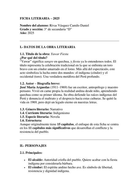 ficha tecnica | Camilo | uDocz